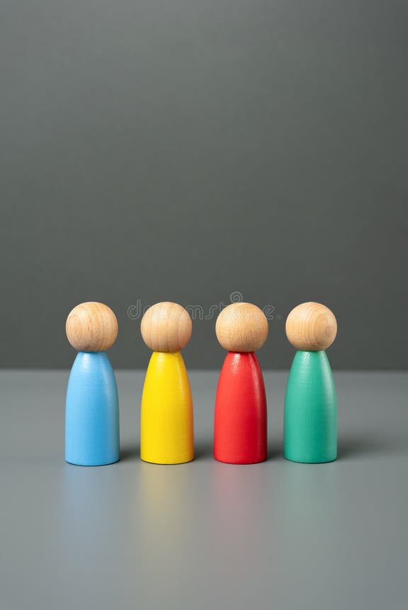 Multi-colored People Figures. People Representing Different Groups ...