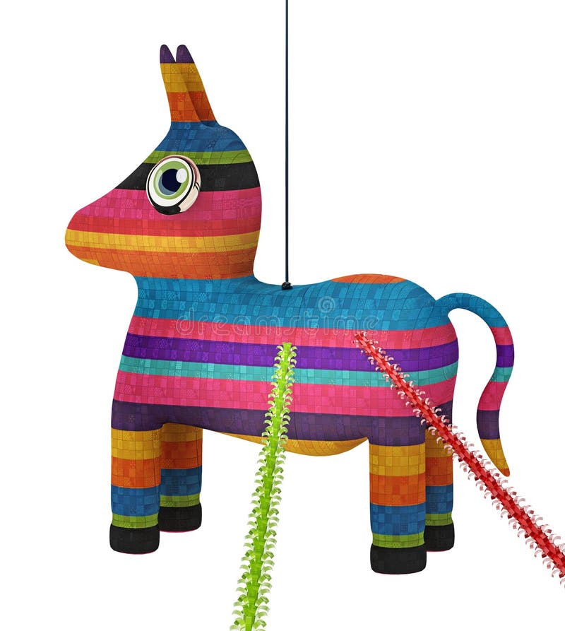 Pinata on White Background . Stock Vector - Illustration of fiesta ...