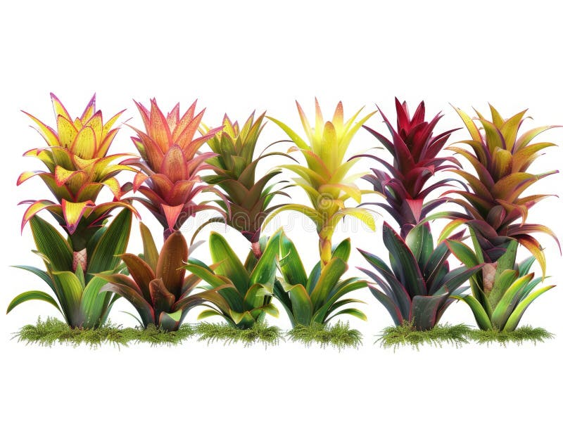 Multi-colored Plants on White Surface Stock Image - Image of ...