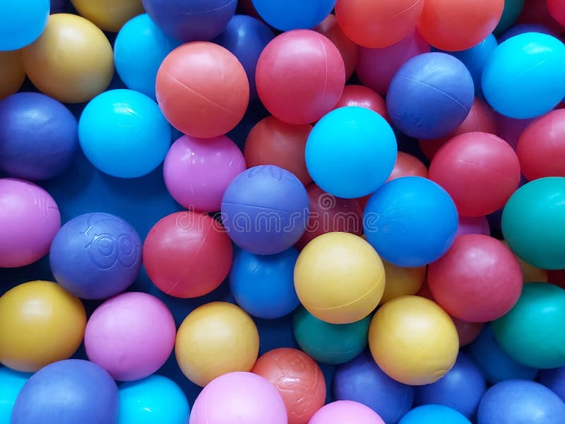 Multi-colored Plastic Balls in the Children S Pool Stock Image - Image ...