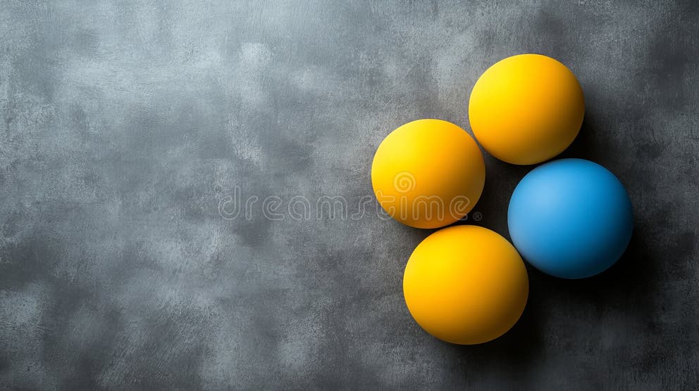 Multi-Colored Plastic Balls Scattered on a Textured Cement Floor ...