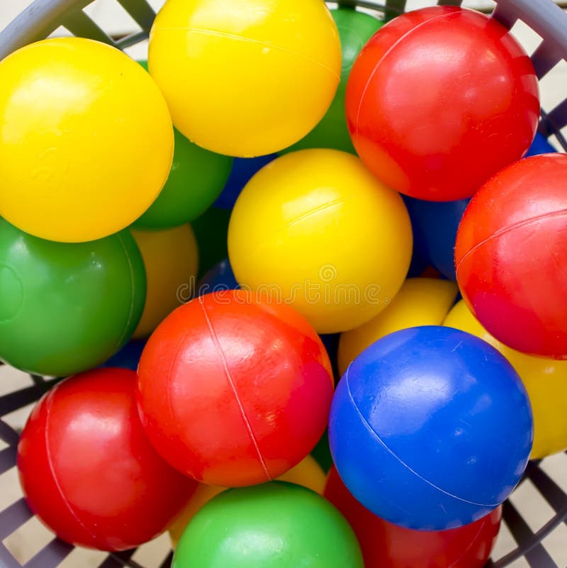Multi-colored Plastic Balls Stock Photo - Image of little, pile: 97989152