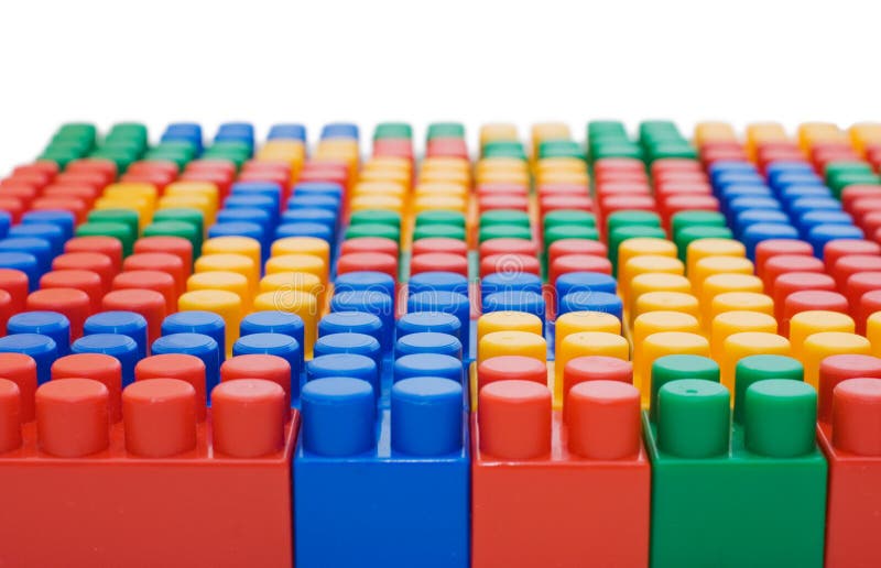 Multi-colored Plastic Blocks Stock Image - Image of simplicity, stack ...