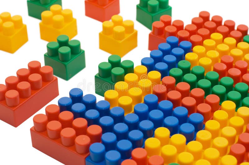 Multi-colored Plastic Blocks Stock Image - Image of simplicity, stack ...