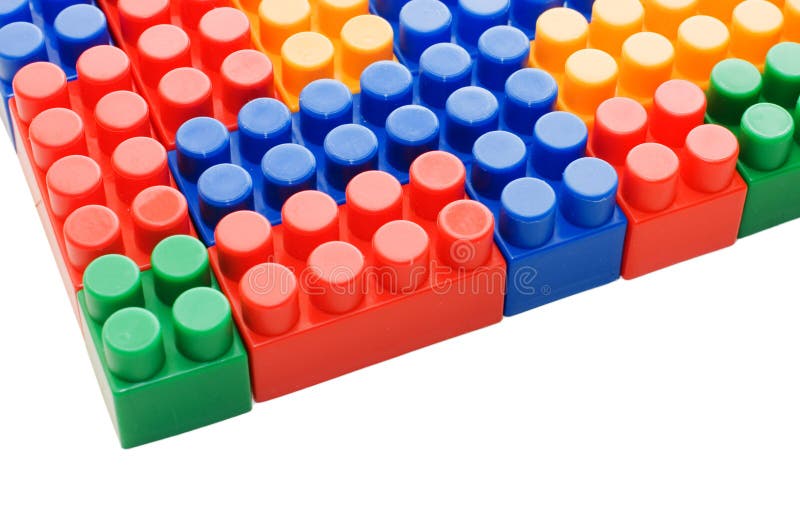 Multi-colored Plastic Blocks Stock Image - Image of simplicity, stack ...
