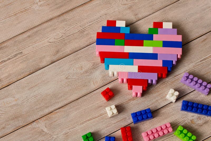 Multi-colored Plastic Construction Set. Children`s Educational Games ...