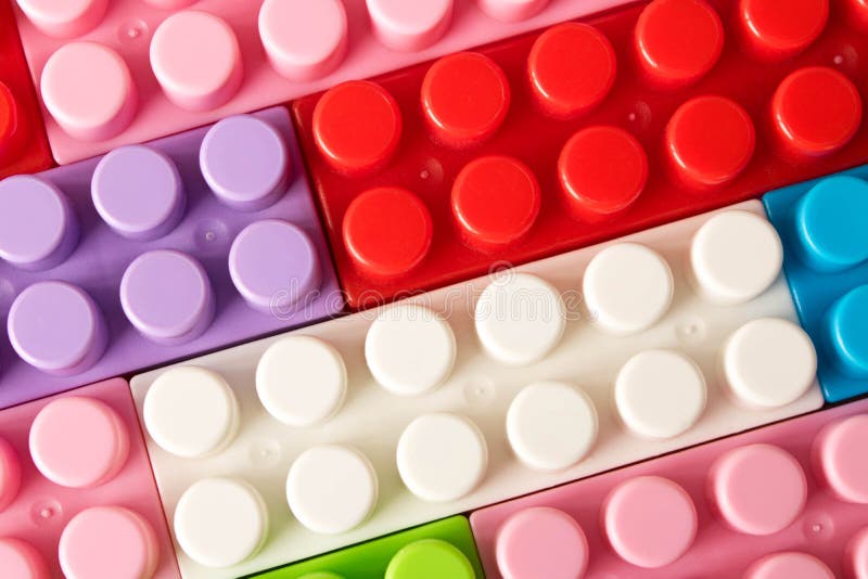 Multi-colored Plastic Construction Set. Children`s Educational Games ...