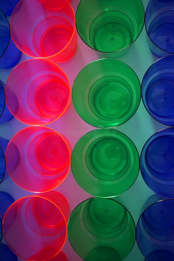 Multi-colored plastic cups stock photo. Image of rainbow - 7929874