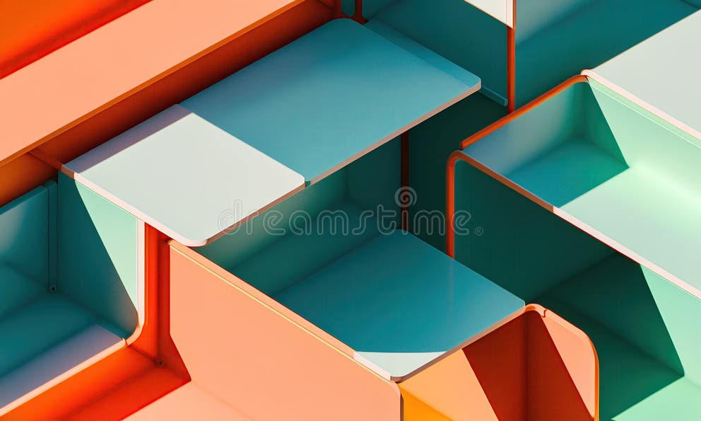 3D Objects of Different Shapes and Colors, Generated by Artificial ...