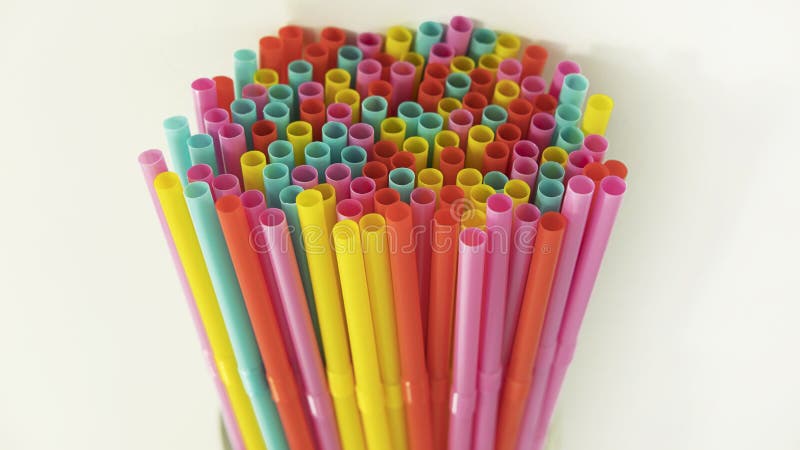 Multi Colored Plastic Drinking Straws and a Few Black Paper Drinking ...