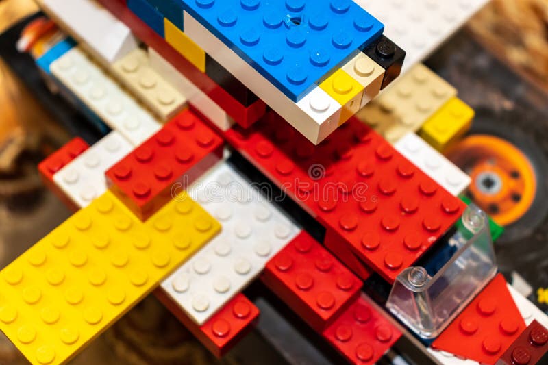 Multi-colored Plastic LEGO Blocks Background. Plastic Toy Blocks ...