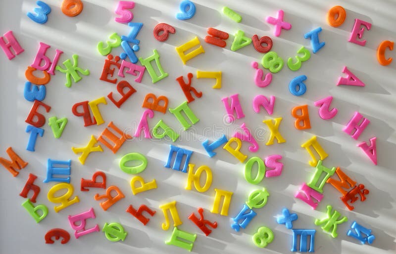 Russian Multi Colored Magnetic Letters Stock Photos - Free & Royalty ...