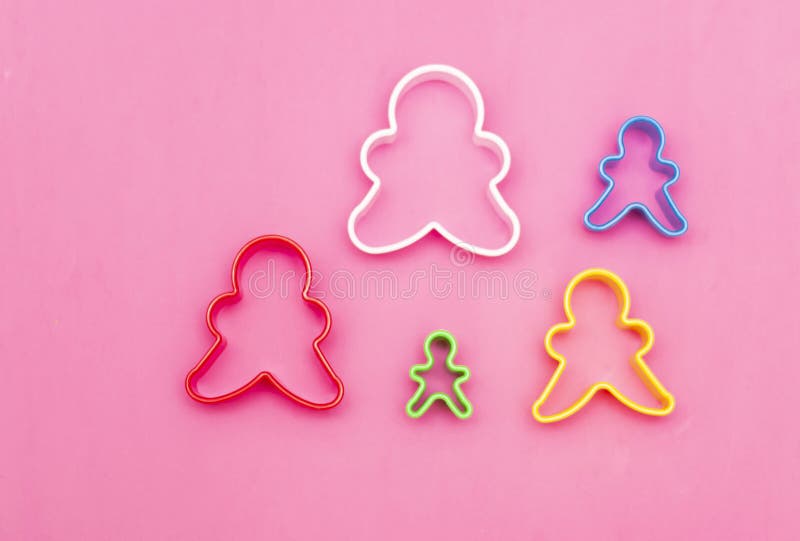 Multi-colored Plastic Molds for Cookies in the Form of Men Stock Photo ...