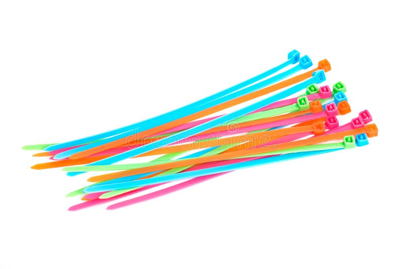 Multi Colored Plastic Strips Stock Image - Image of background, cable ...