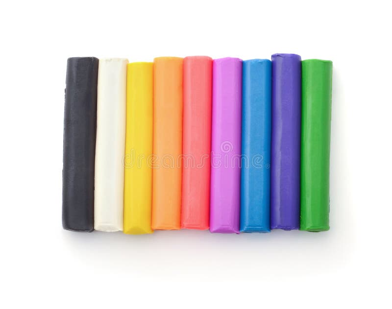 Multi-colored Plasticine Isolated Stock Image - Image of plasticine ...