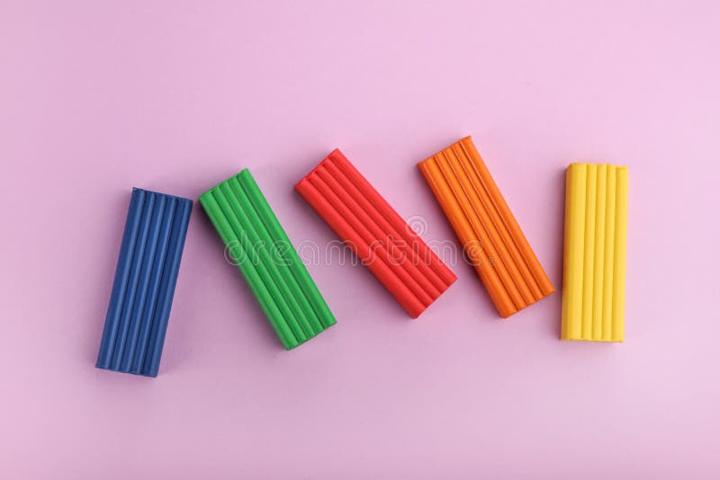 Multi-colored Pieces of Plasticine Stock Image - Image of clay, blue ...