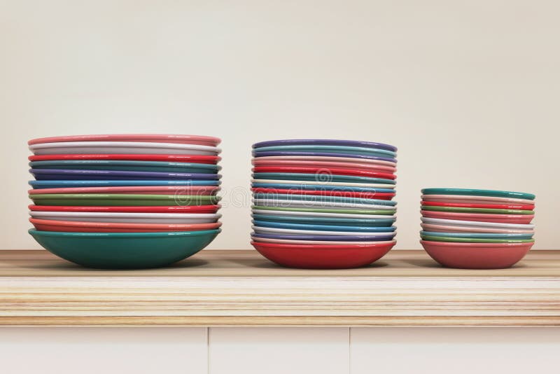 Colored_plates stock illustration. Illustration of vibrant - 48152617