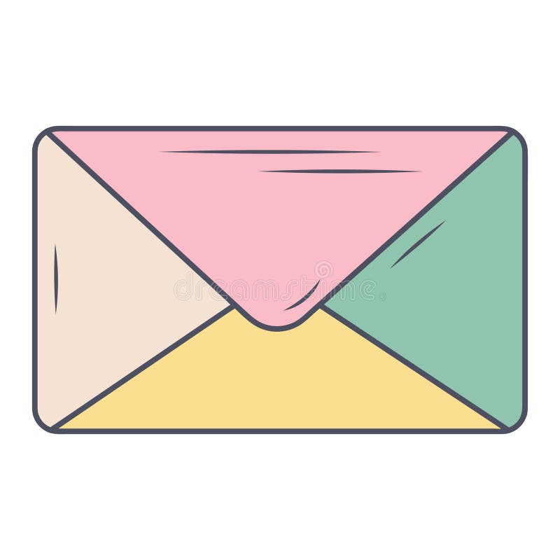 Multi -colored Postal Envelope. an Empty Form Template Stock ...