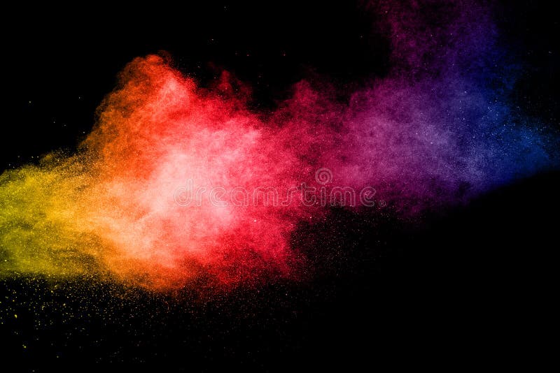 Multi Colored Powder Splash Stock Image - Image of festive, background ...