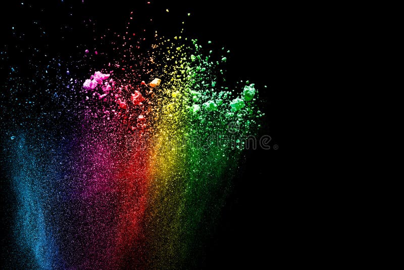 Multi Colored Powder Splash Cloud Stock Image - Image of abstract ...