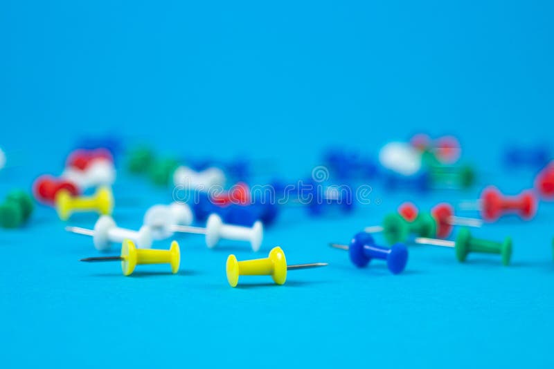 Colored Push Pins stock photo. Image of office, green - 23132496