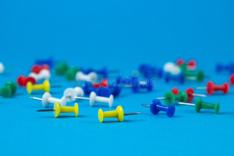 Colored Push Pins stock photo. Image of office, green - 23132496