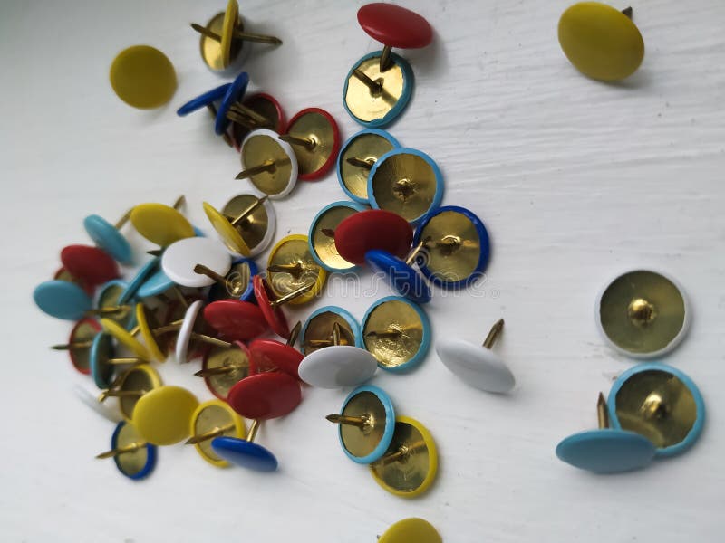 Multi Colored Push Pins, Stationery Stock Photo - Image of business ... Multi Colored Push Pins, Stationery Stock Photo - Image of business ...