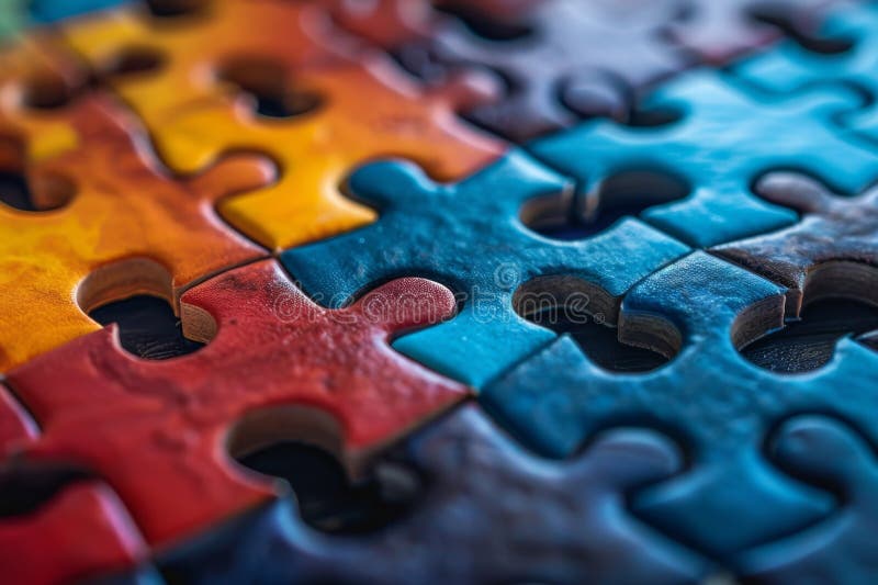 A Multi-colored Puzzle. Autism Recognition Day Stock Photo - Image of ...