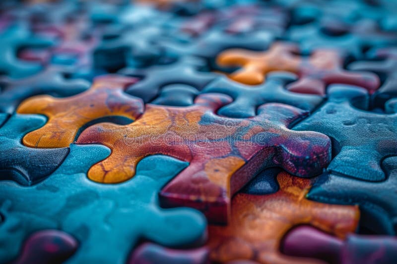 A Multi-colored Puzzle. Autism Recognition Day Stock Photo - Image of ...