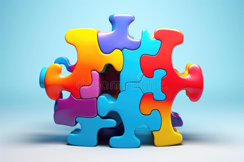 Multi Colored Jigsaw Puzzle Pieces Stock Illustrations – 147 Multi ...