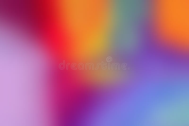 Multi-colored Rainbow Gradient Background. Various Bright Blurry Spots ...