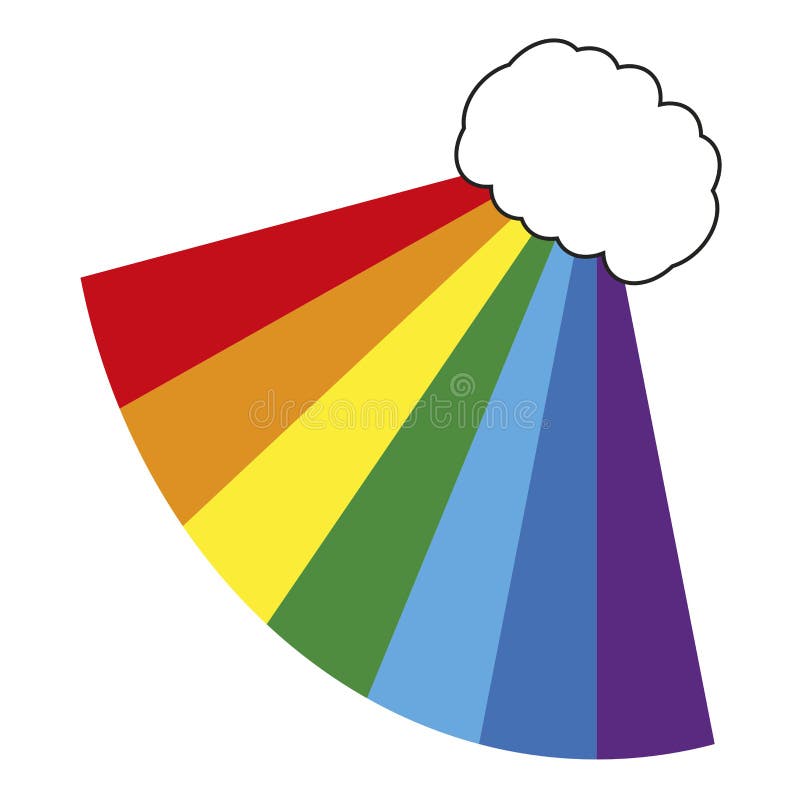 Multi Colored Rays from the Cloud. Vector Illustration. Stock Image ...