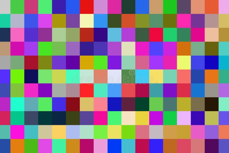 Multi-colored Rectangular Pixel Background. The Texture Consisting Of ...