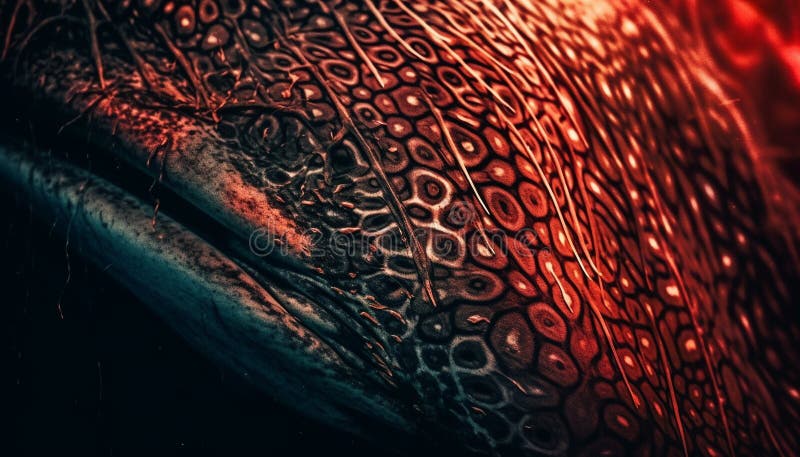 Multi Colored Reptile Skin in Abstract Pattern Reflects Underwater ...