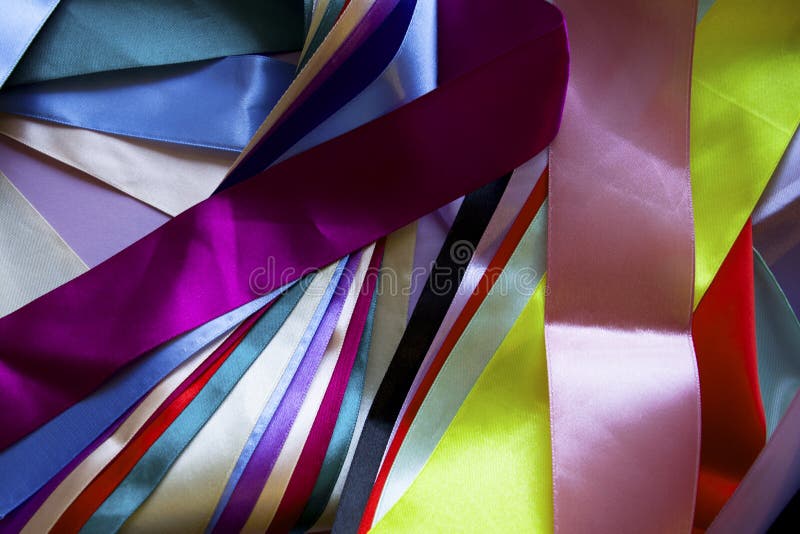 Multi colored ribbons stock photo. Image of blue, mixed - 83770428