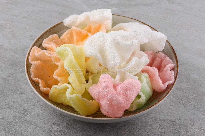 Multi-colored Rice Chips on a Stone Background, Studio Food Photography ...