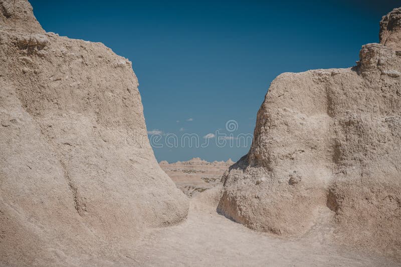 Multi-colored Rock Formations and Valleys of Badlands National Park ...
