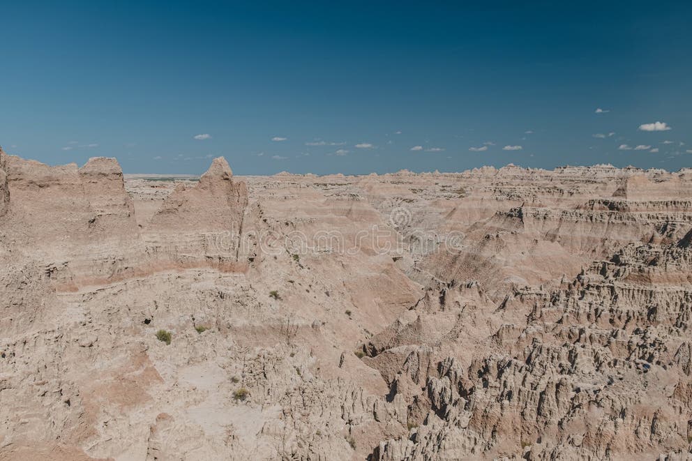 Multi-colored Rock Formations and Valleys of Badlands National Park ...