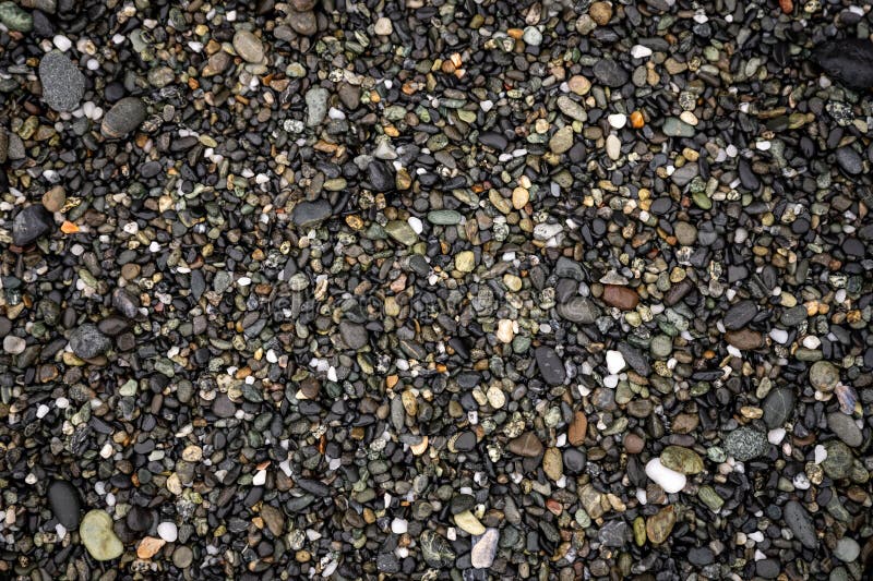Multi Colored Rocks Cover Beach in Oregon Stock Photo - Image of ...