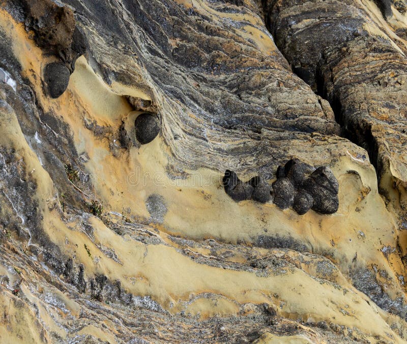 Rock Formations Create Sculptures in the Cliffs Stock Image - Image of ...