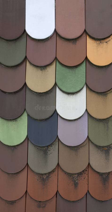 Multi Colored Roof Tile Pattern Stock Photo - Image of collection ...