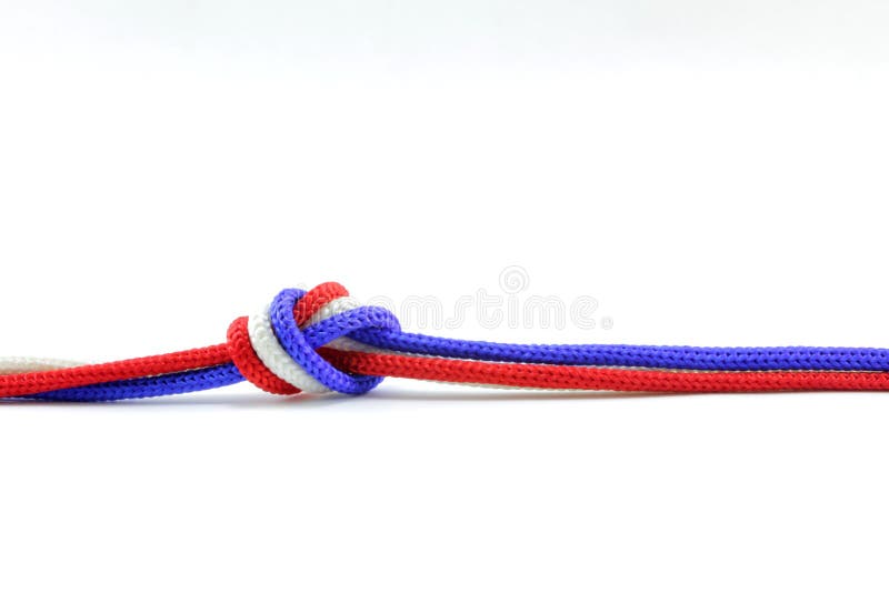 Multi-colored Rope and Knotted Rope Stock Image - Image of abstract ...