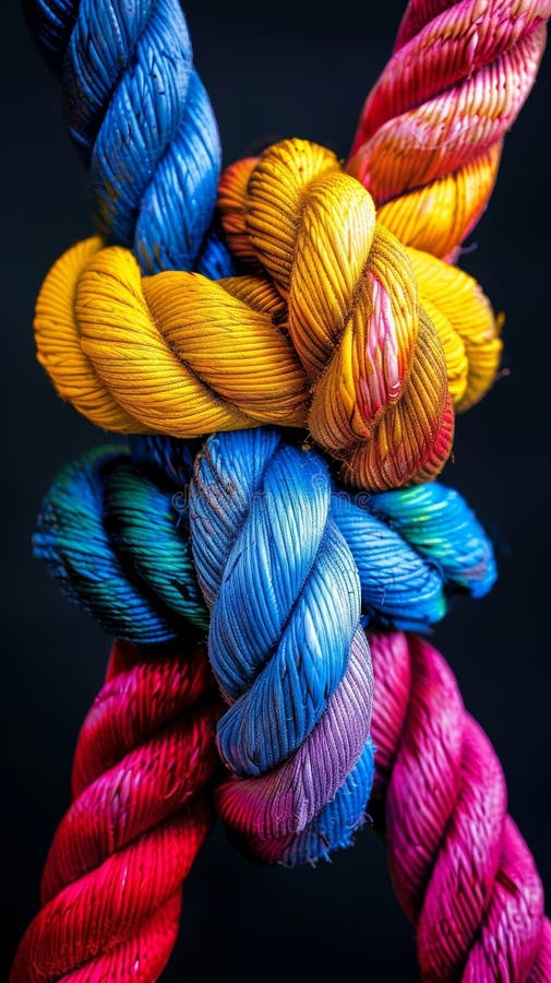 Multi-colored Rope Symbolizing Team Cohesion, General and Related ...