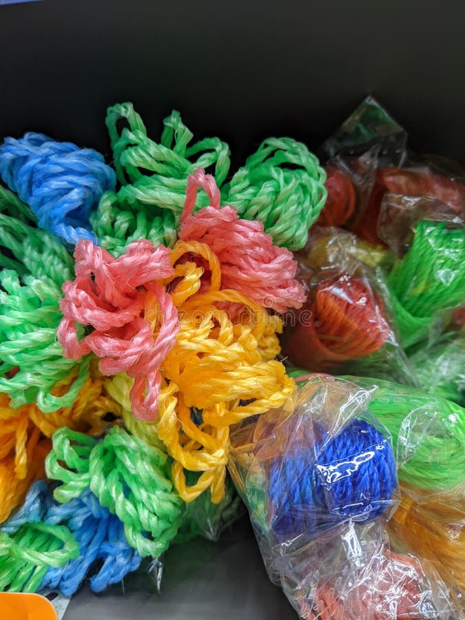 Multi-colored Ropes for the Household Stock Photo - Image of textile ...