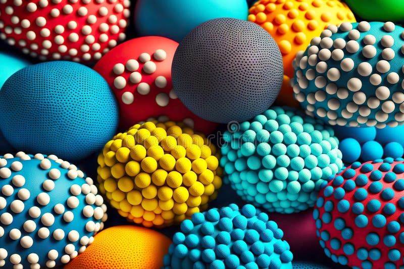 Multi-colored Rough and Smooth Balls Made of Plasticine Texture Stock ...