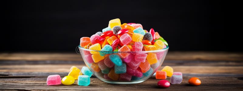 Multi-colored Round Candies in Colored Glaze in Large Quantities in a ...