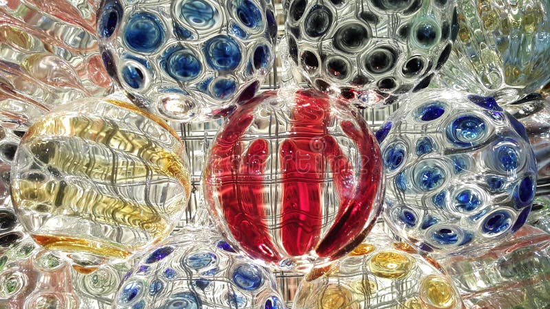 Multi-colored round glass stock image. Image of chandelier - 91646431