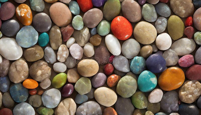 Multi-colored Round Pebbles for Use As a Background Stock Illustration ...