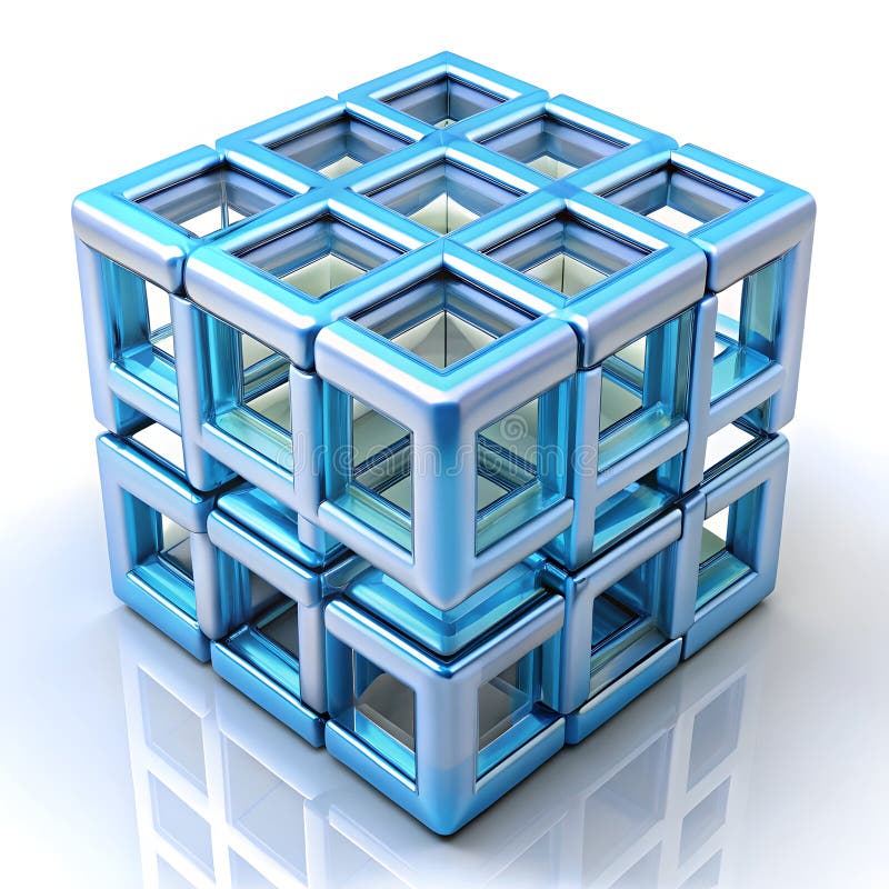 Multi-colored Rounded Cube Pattern Background Stock Illustration ...