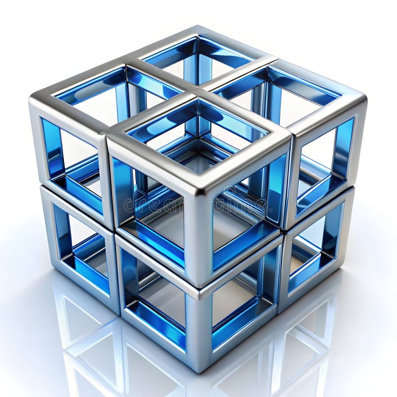 Multi-colored Rounded Cube Pattern Background Stock Illustration ...